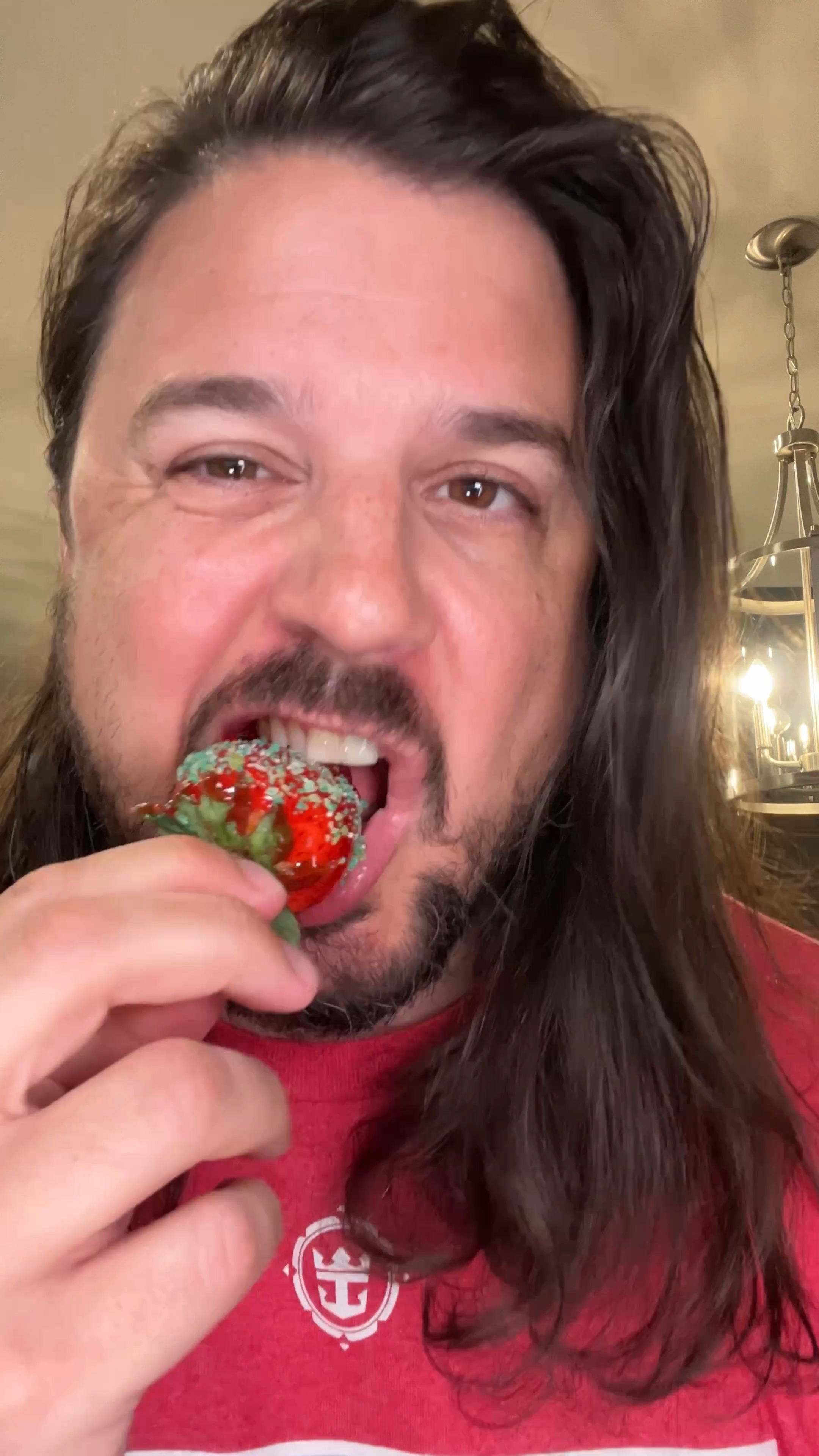 Jolly Rancher covered strawberries