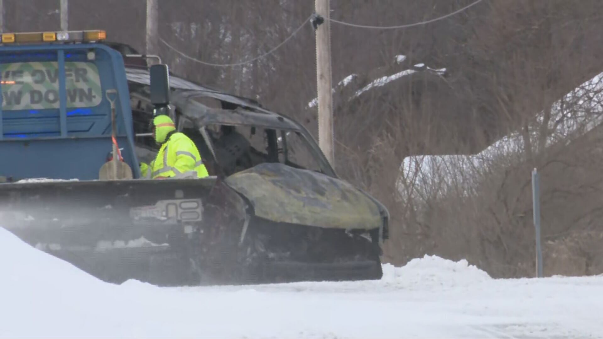 Update: 2 injured after SUV hits Spectrum van after hitting slick spot ...
