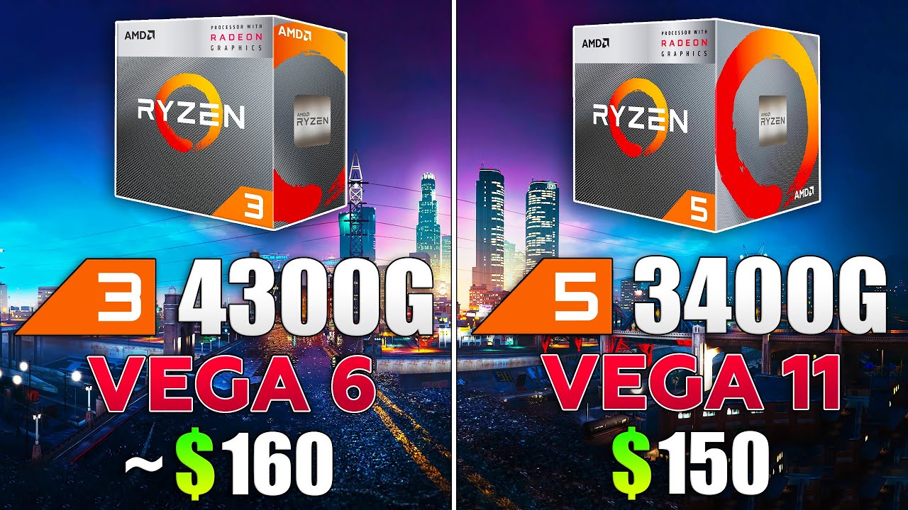 Ryzen 3 4300G vs Ryzen 5 3400G - CPU and iGPU test