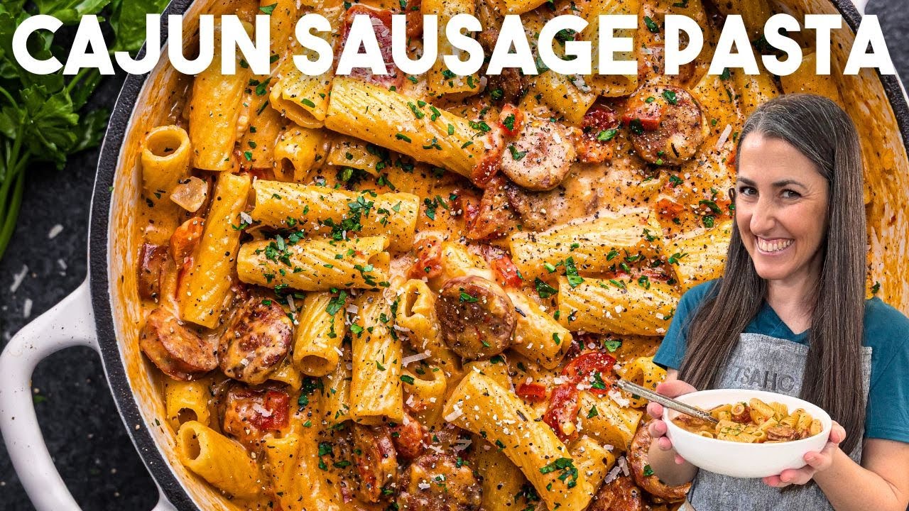 One pot creamy Cajun sausage pasta