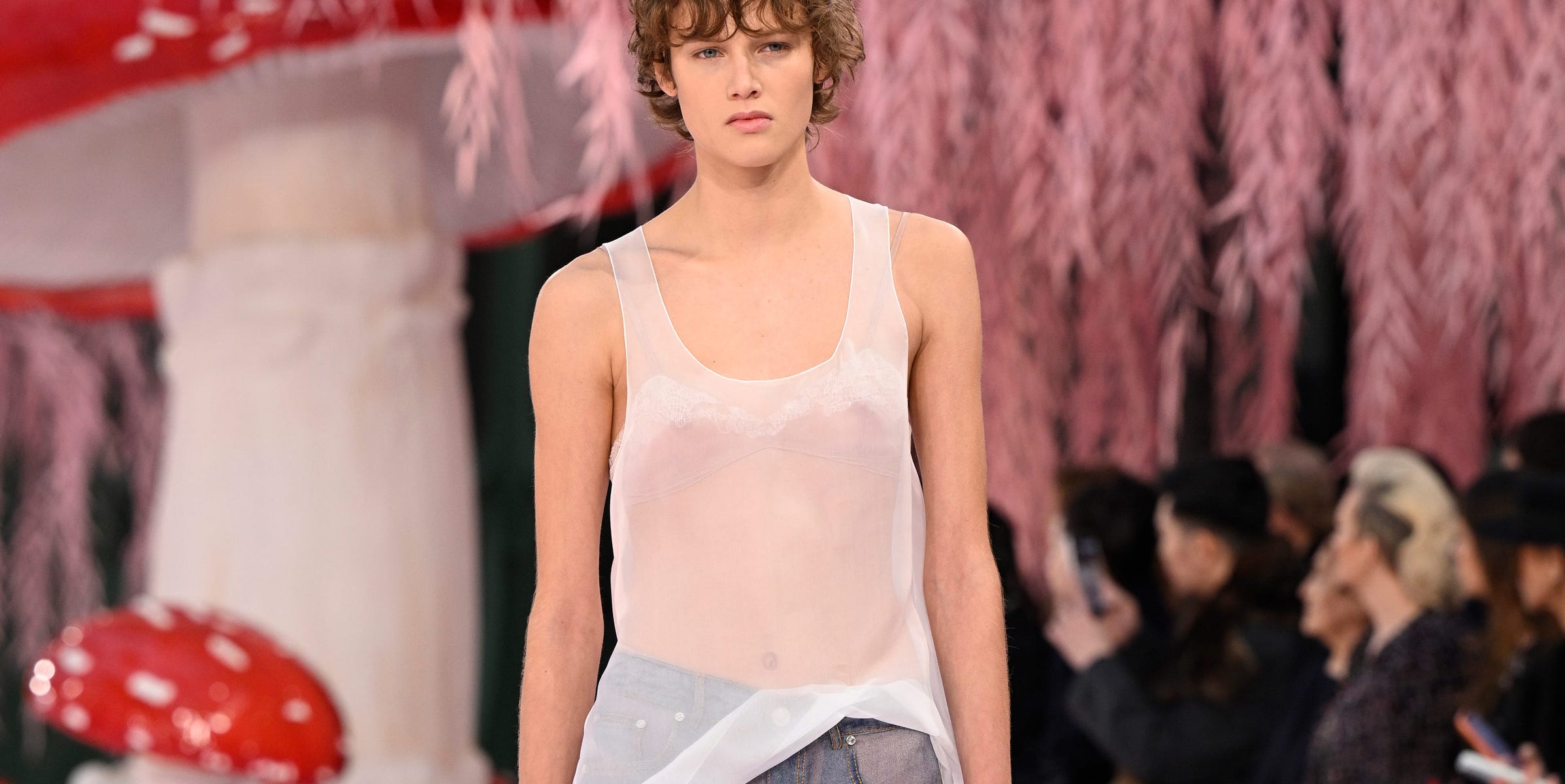 I can't stop thinking about Chanel's couture version of a white tank ...