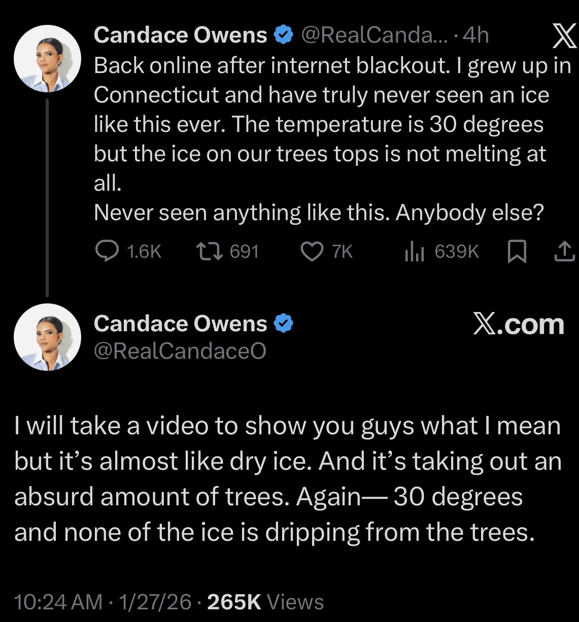 Candace Owens baffled by ice not melting at 30 degrees (hint: it’s ...
