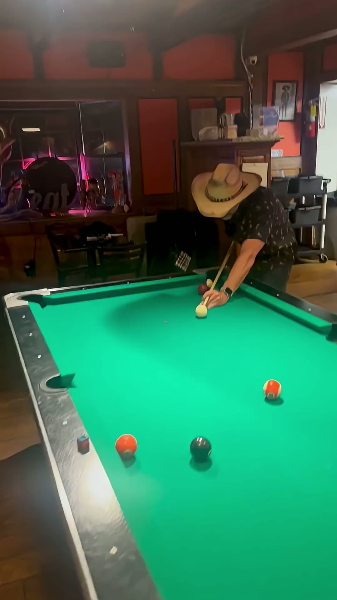 I played pool blind… and won
