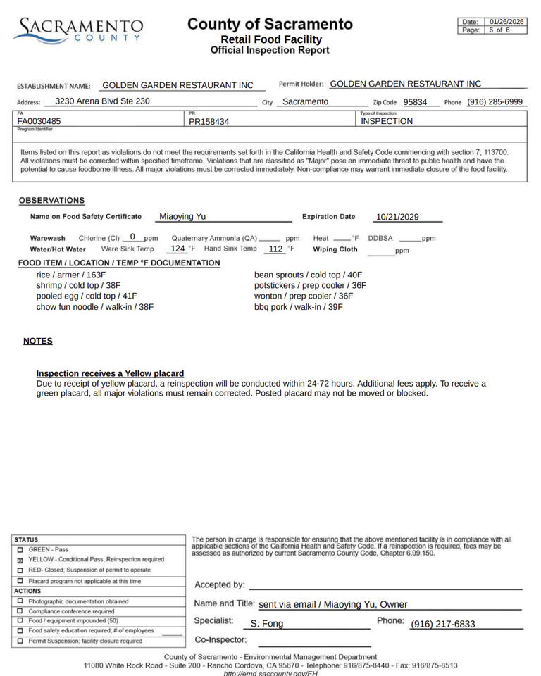 Chinese restaurant in Sacramento cited for violations during health ...