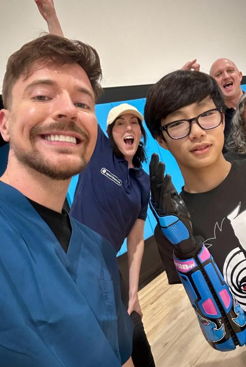 MrBeast gives a 'hand' to Georgetown 12-year-old