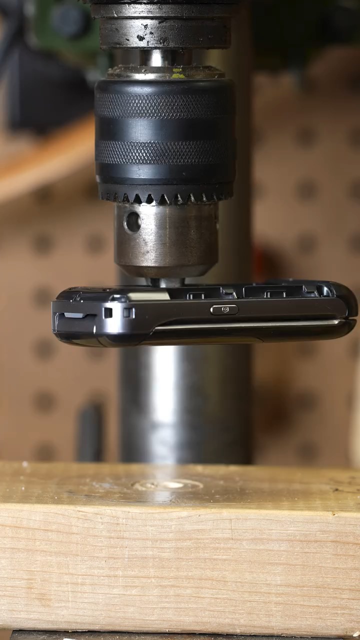 Cellphone vs. drill press test