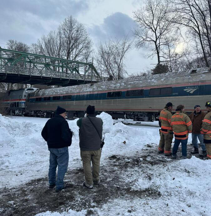 Amtrak train derails in Northfield, no injuries reported
