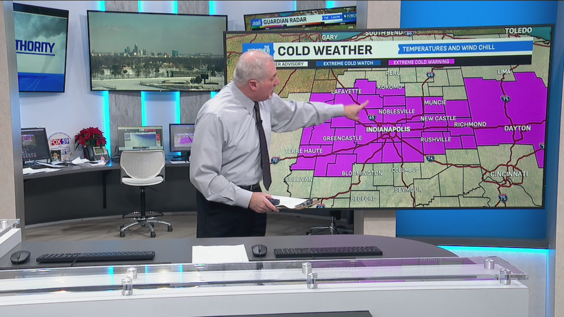 Complete weather forecast for central Indiana
