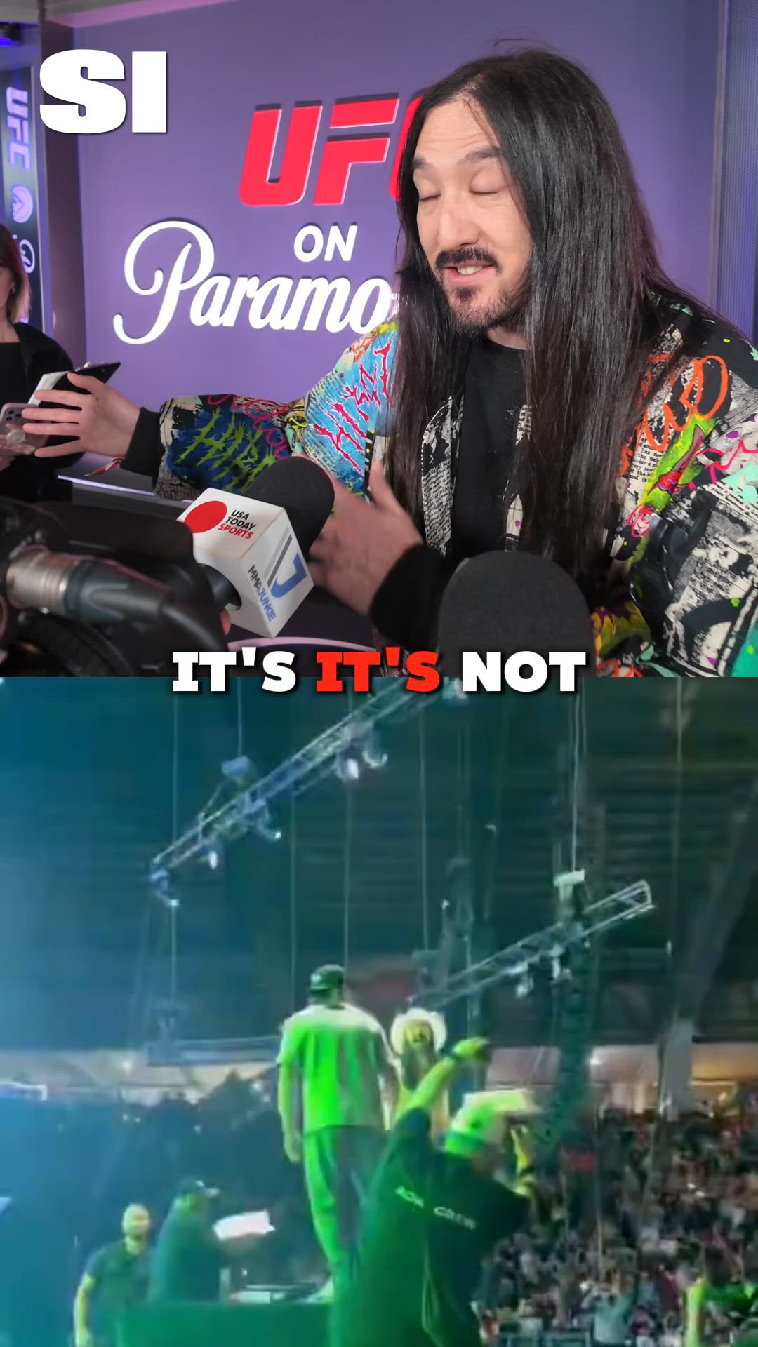 Steve Aoki talks cake throwing with UFC fighters