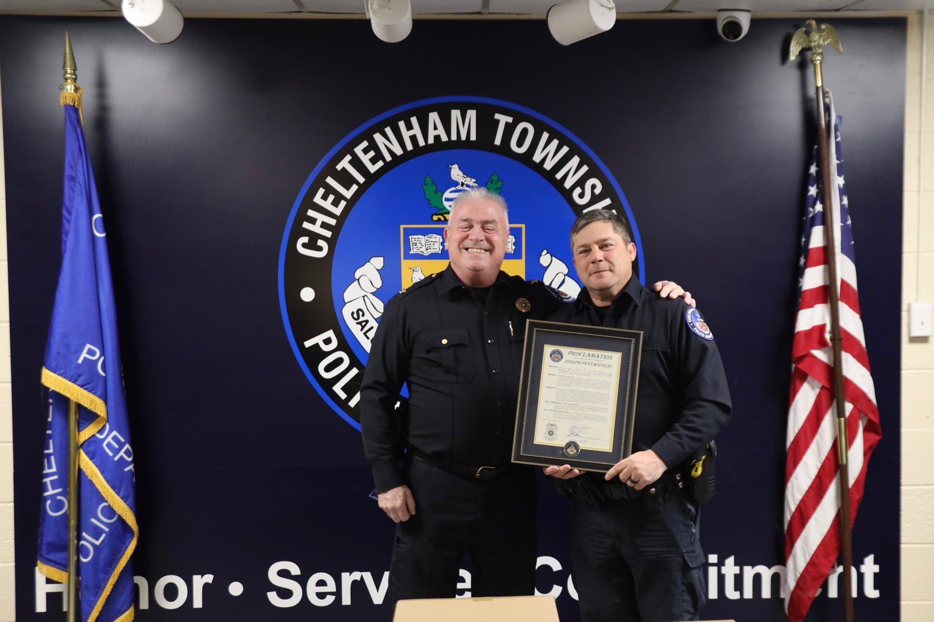 4 Cheltenham police officers honored in retirement