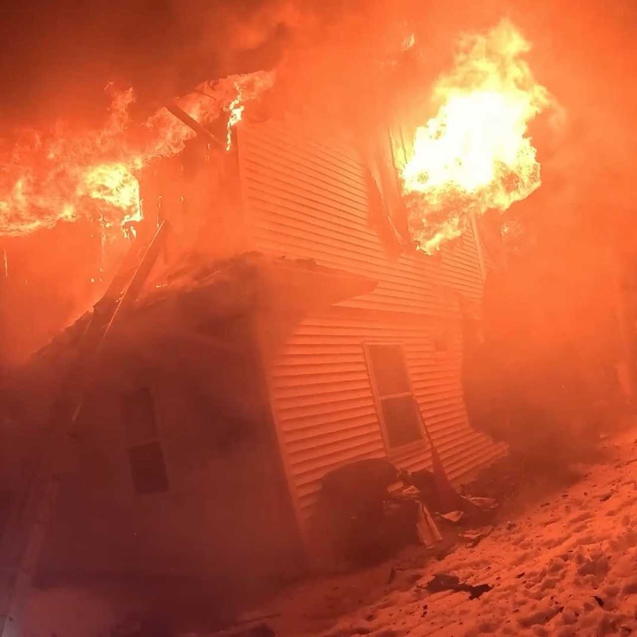 Home engulfed in flames in 2-alarm blaze in Long Branch: FD