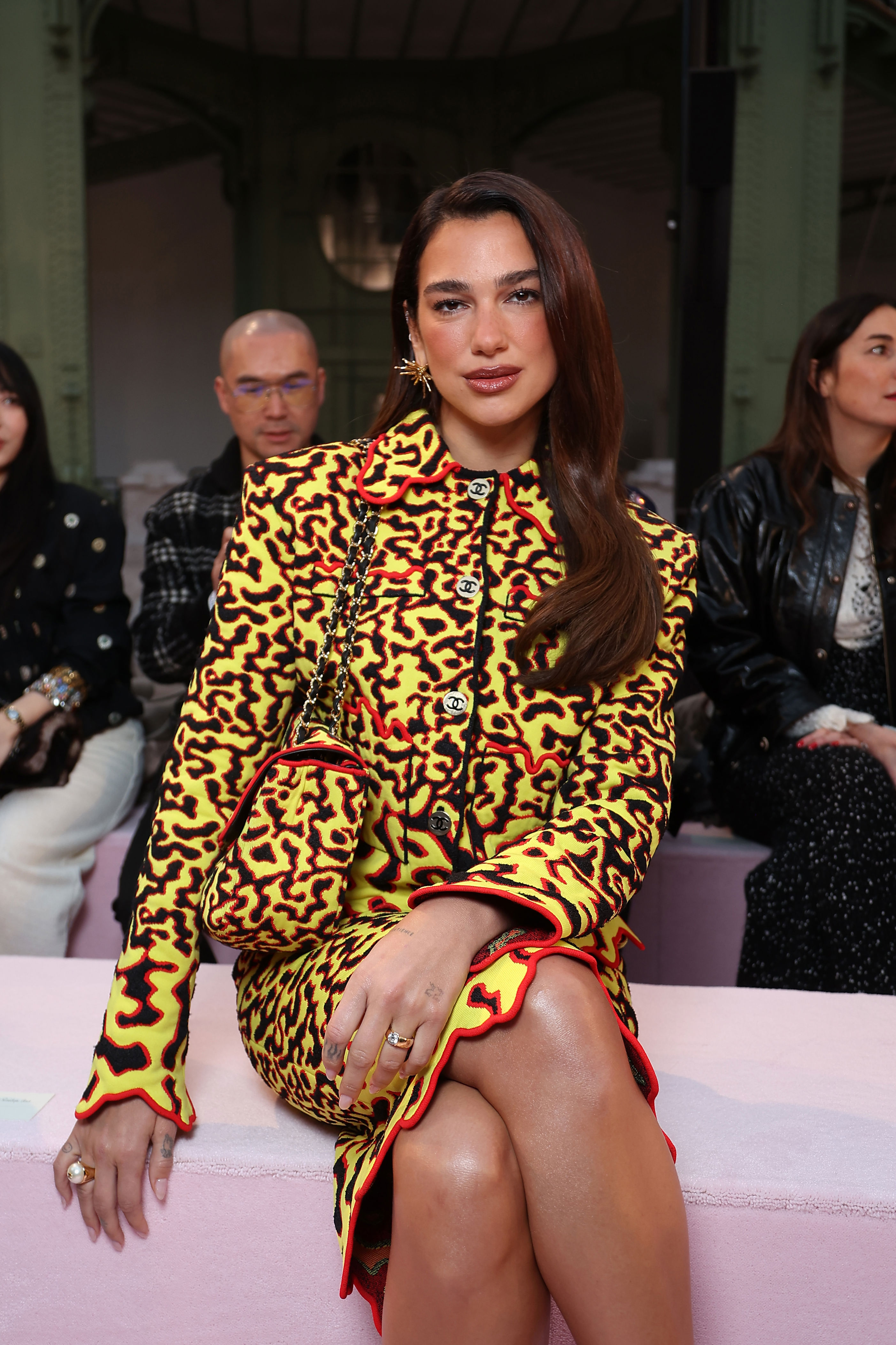 Dua Lipa sets Chanel's couture show ablaze in a fiery skirt set