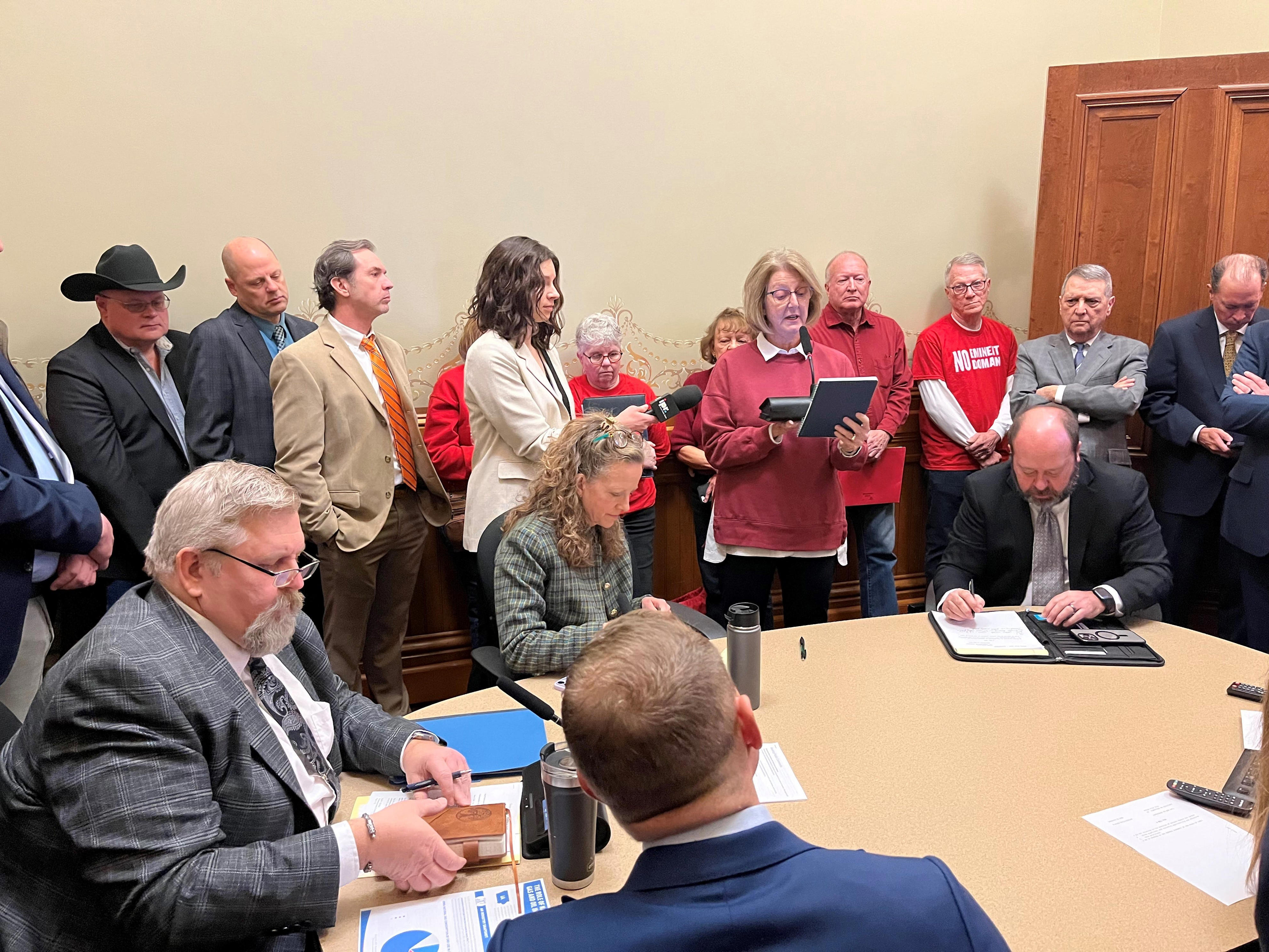 Senate leader will replace House eminent domain bill with his own plan