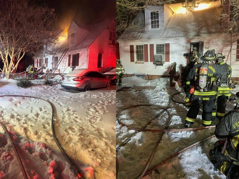 6 displaced by Fredericksburg house fire