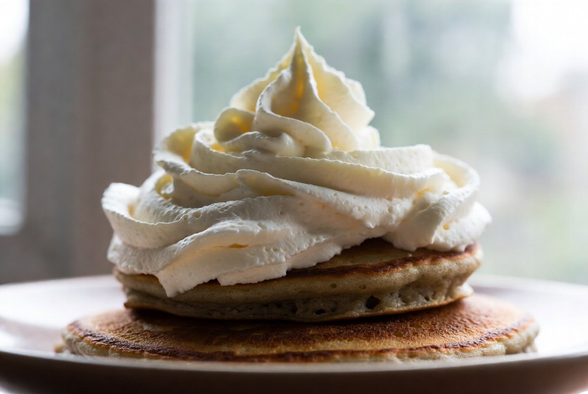 A simple method for making whipped cream without heavy cream