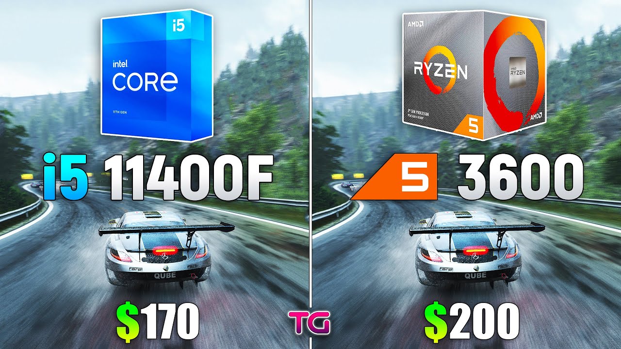 Core i5 11400F vs Ryzen 5 3600 - Test in 10 games