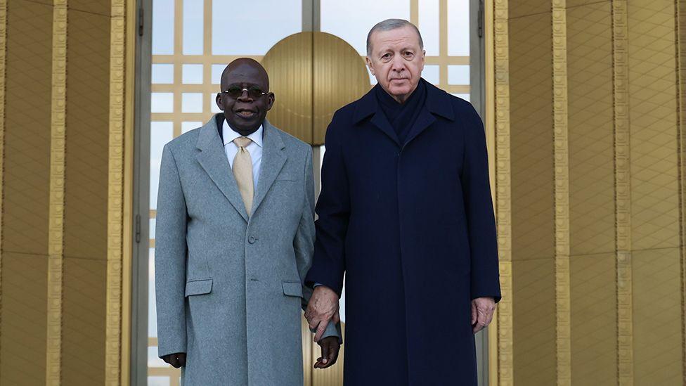 Nigeria president 'very fine' after falling over at Turkey reception