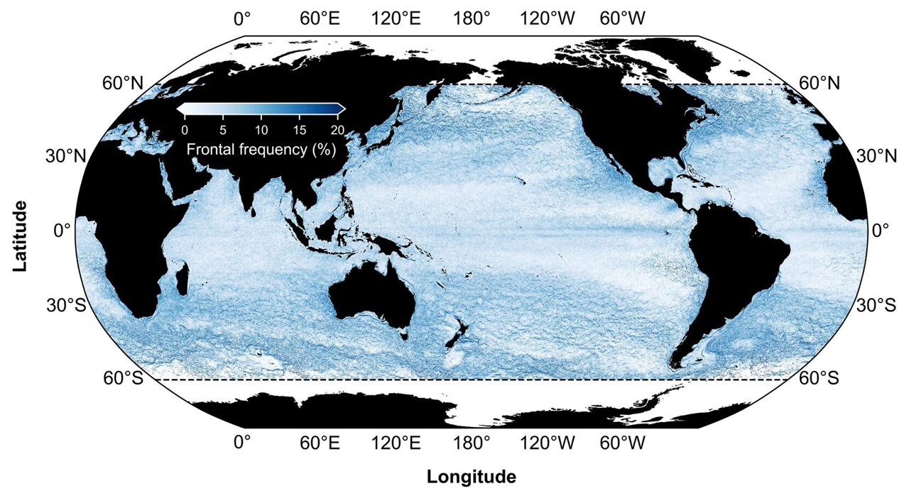Ocean fronts revealed as key players in Earth's carbon cycle