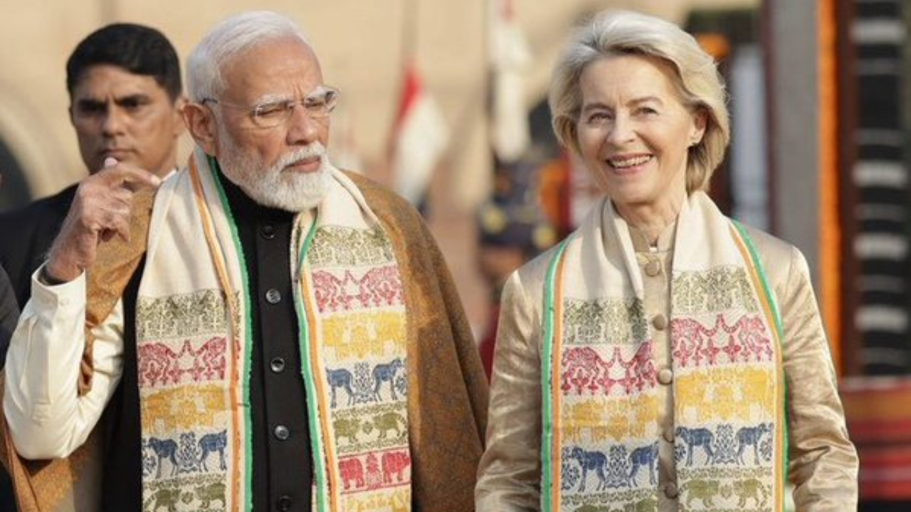 Threads of partnership: EU President Ursula von der Leyen and PM Modi ...