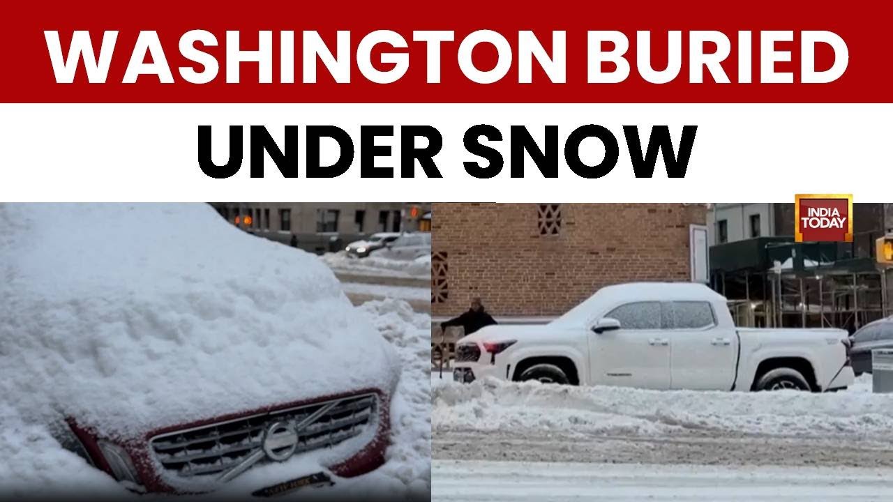 Massive winter storm hits USA: Washington DC blanketed under 20cm of snow