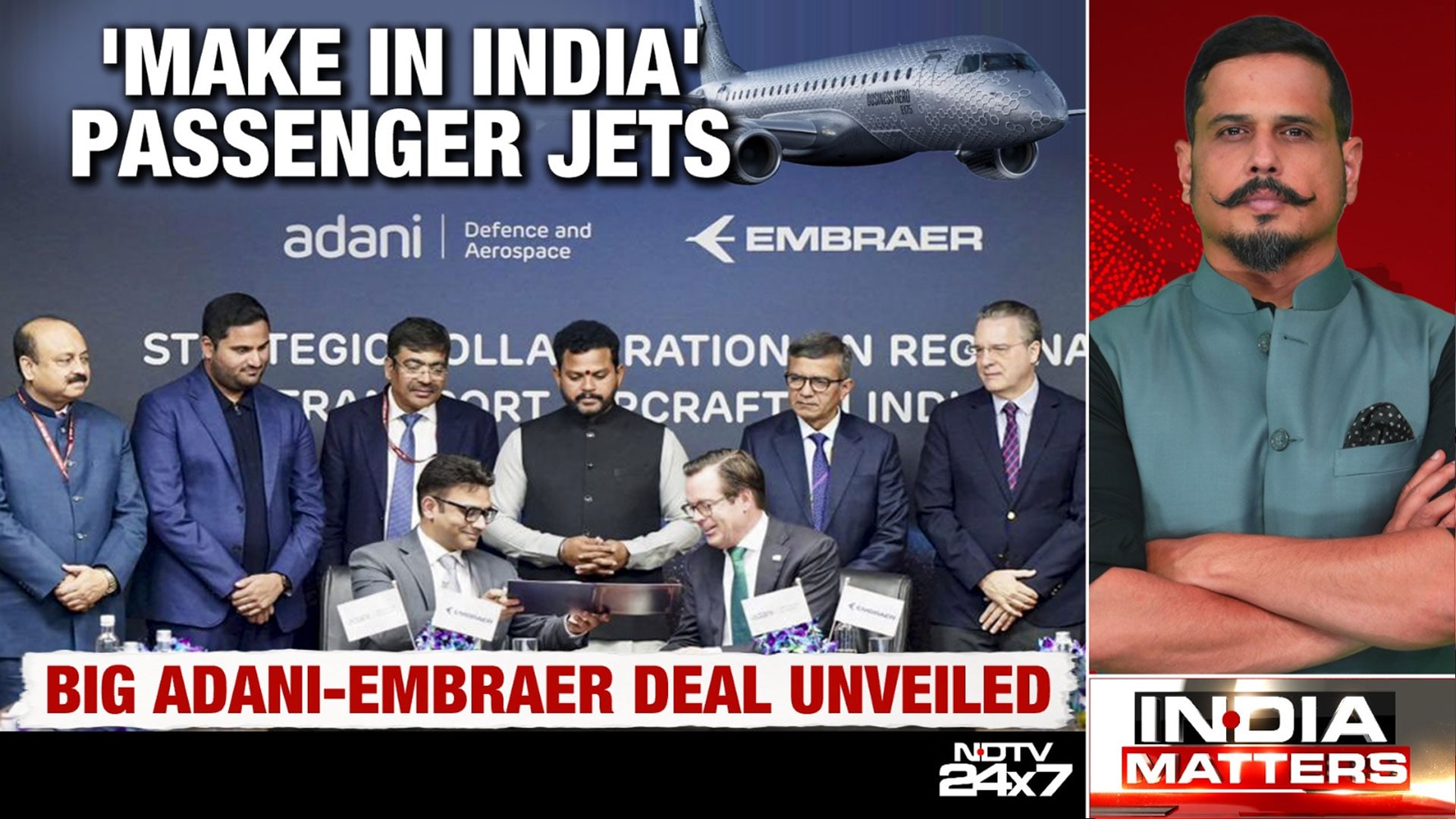 'Make in India' passenger jets - Adani-Embraer: The milestone pact