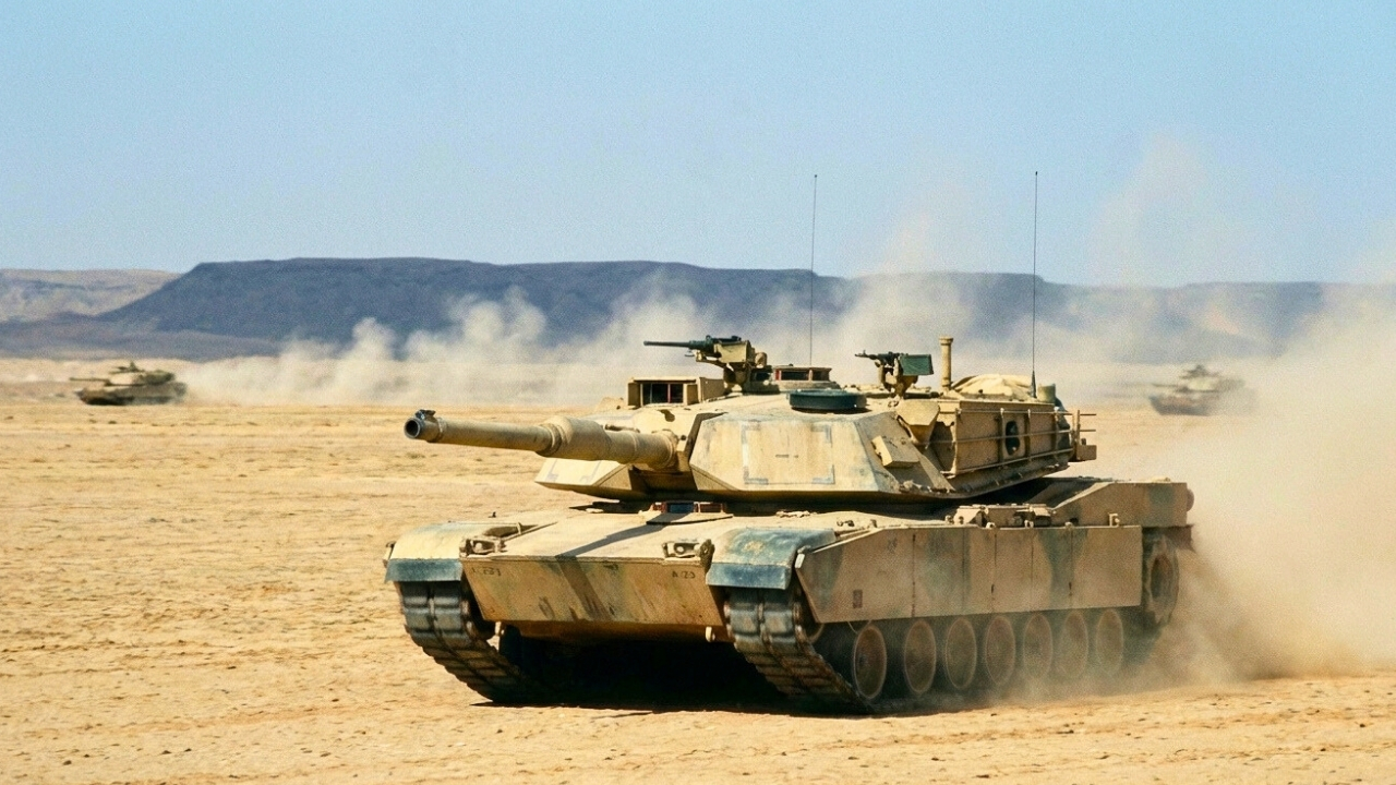 The M1A1 Abrams enters combat during the Gulf War