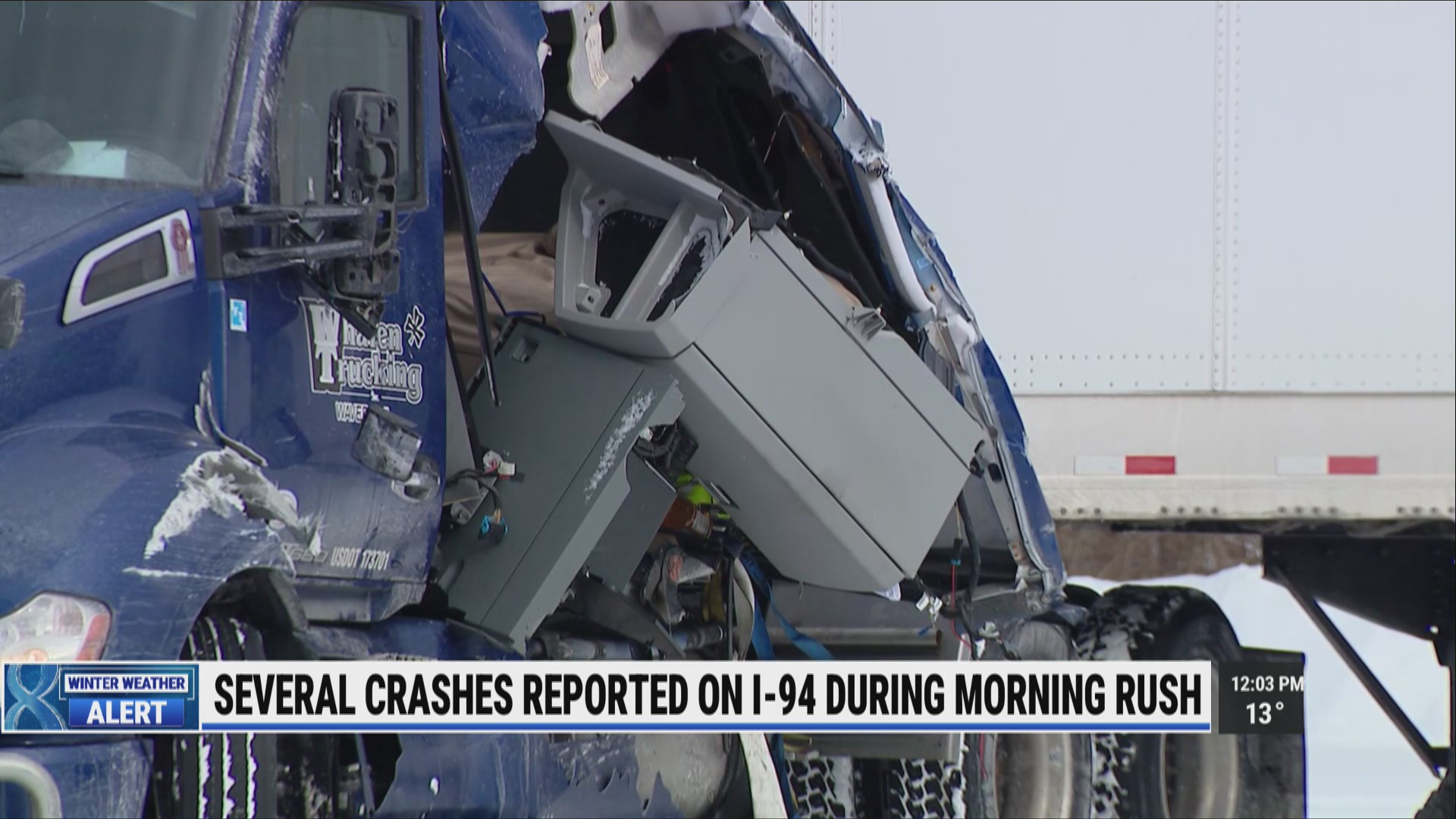 Crashes snarl traffic on I-94 in southwest Michigan