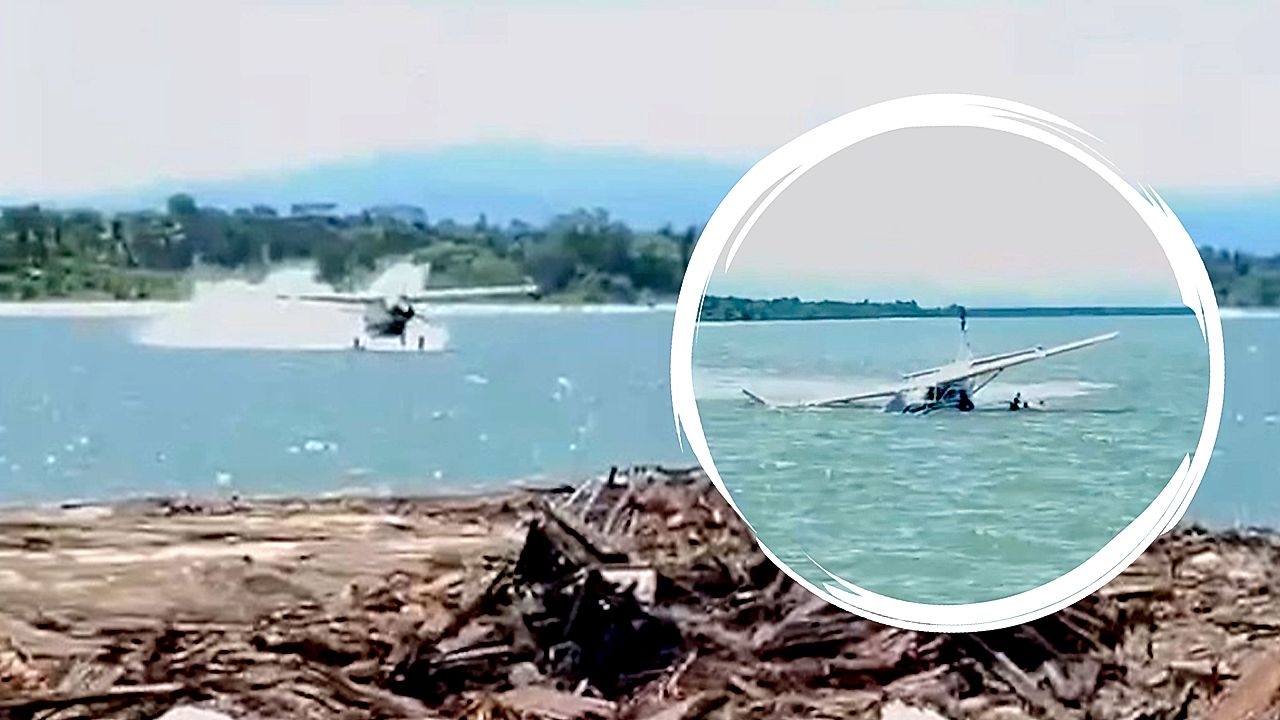 With 15 people on board: Plane ends up in the sea shortly after takeoff