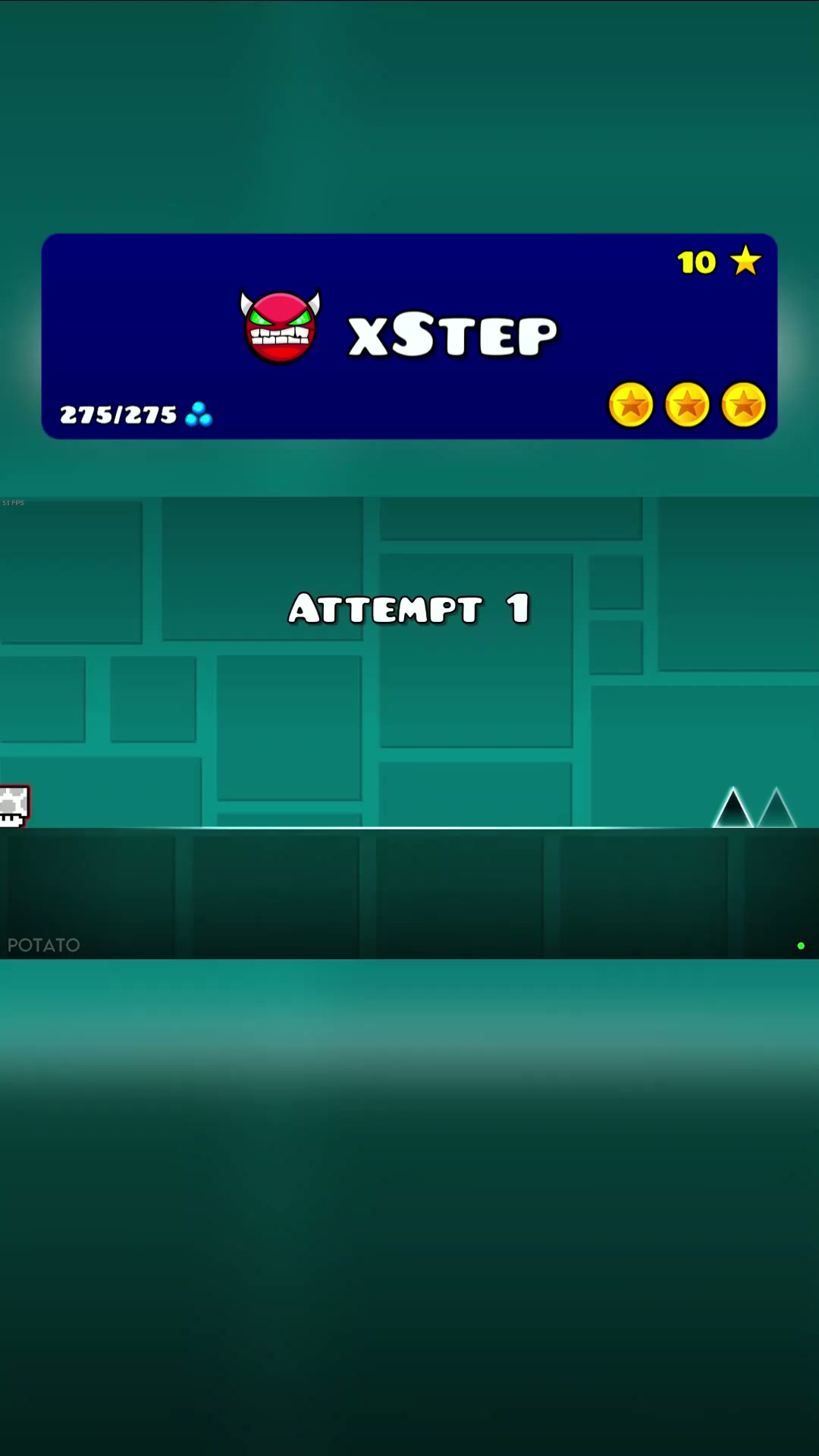 Cursed Geometry Dash #shorts #deluxe12