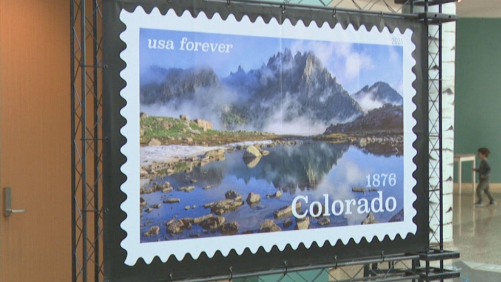 Postage stamp unveiled to celebrate Colorado's 150 years as a state