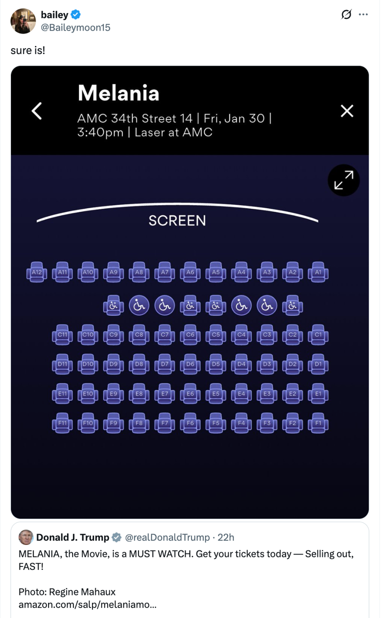 People are pointing out one big 'lie' in this 'Melania' the movie tweet