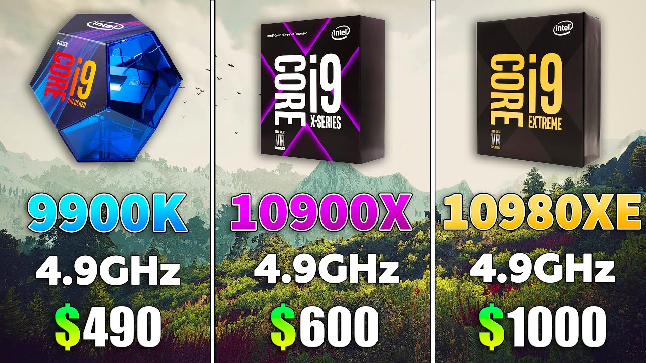 I9 9900K vs i9 10900X vs i9 10980XE test in 8 games
