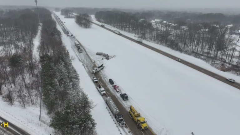 Traffic alert: Jack-knifed trucks block I-90 in Lake County