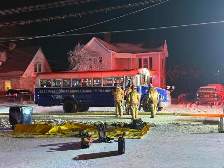 Adult, pet escape Nicholasville house fire as crews work through frigid ...