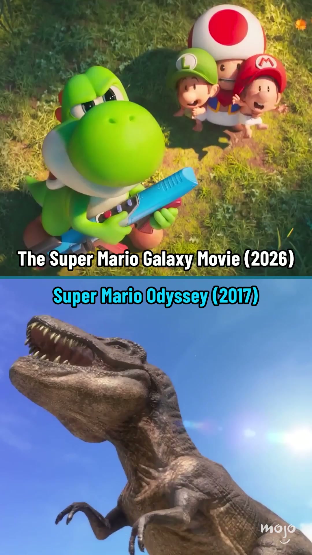 Super Mario Galaxy Yoshi trailer vs video game
