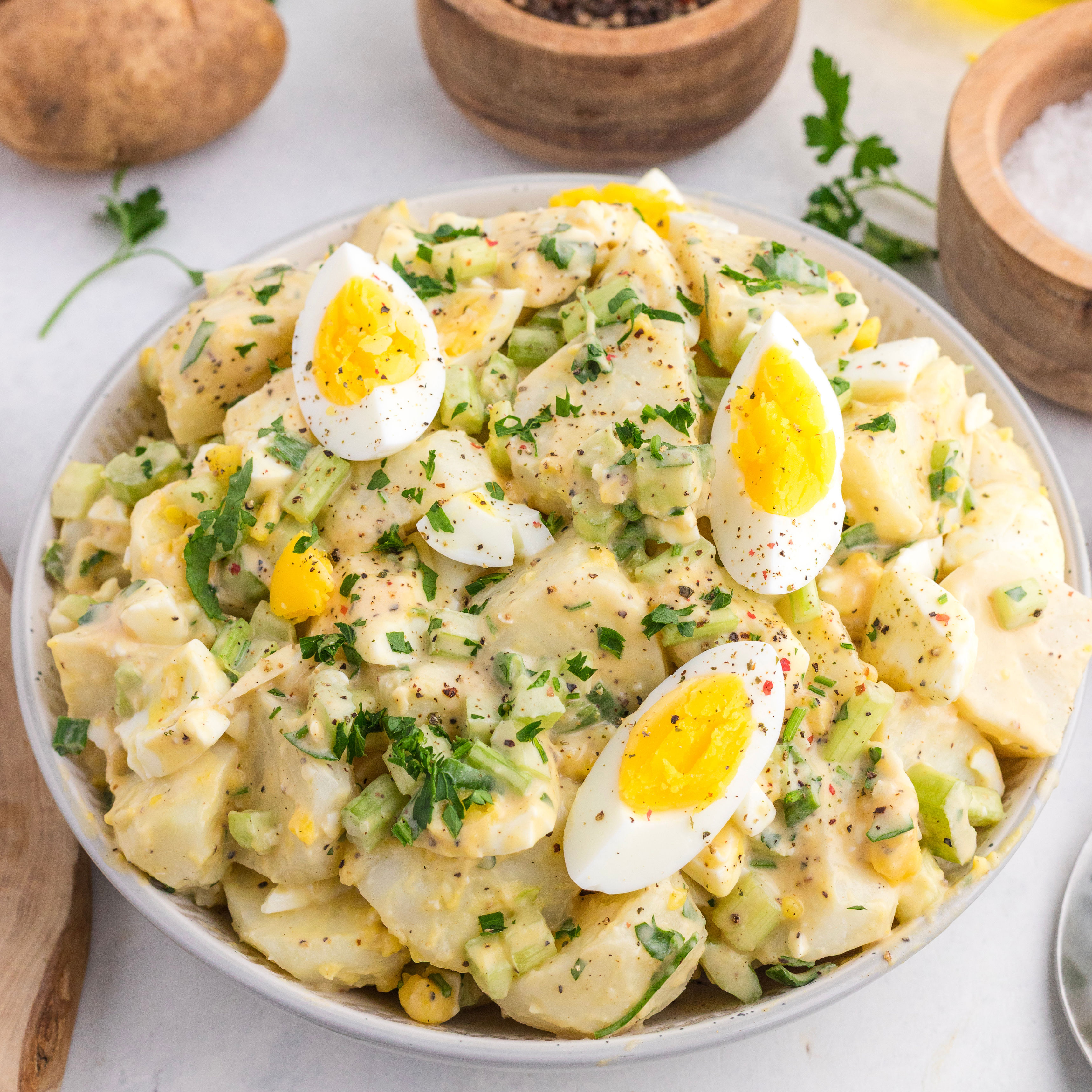 Deviled egg potato salad