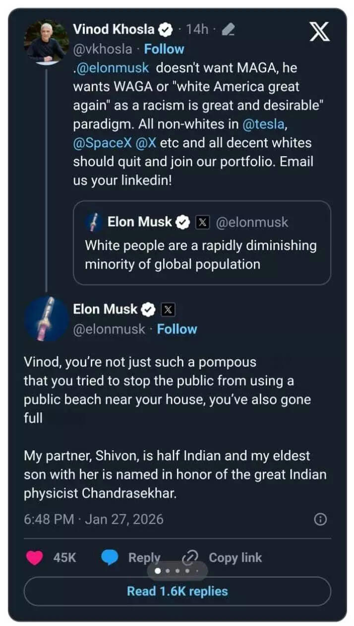 My partner is half Indian, son's middle name is Sekhar: Elon Musk claps ...