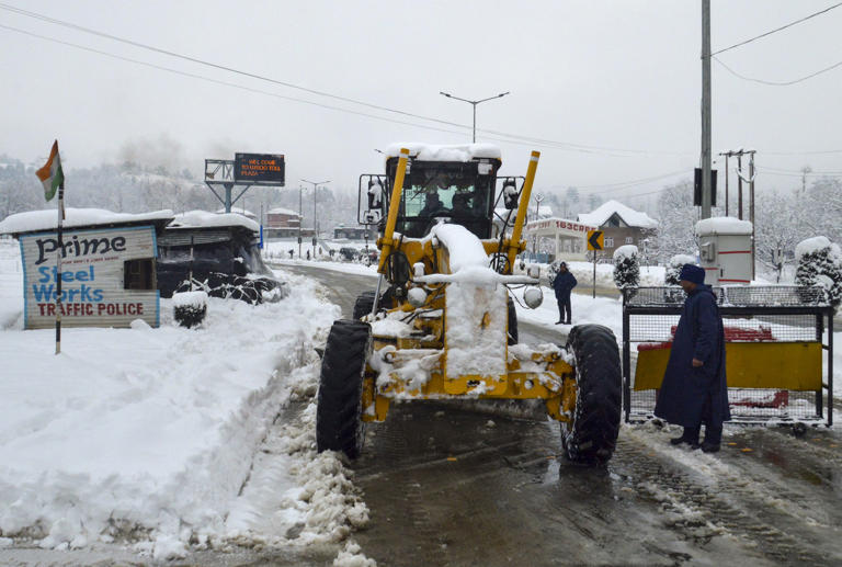 J-K: Road closure, flight disruption blot snowbound valley landscape ...
