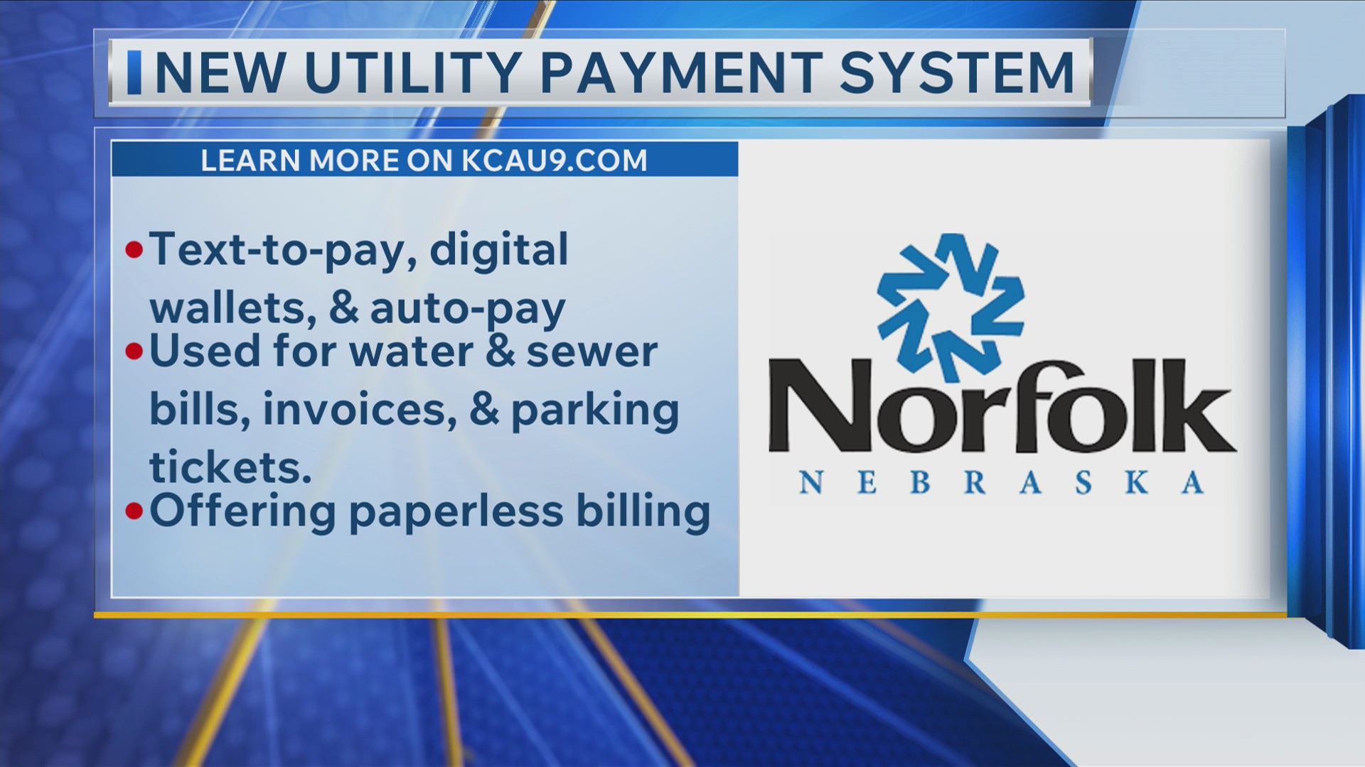 New utility payment system