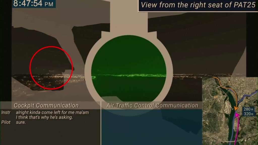Terrifying animation shows pilots-eye view of DC midair crash