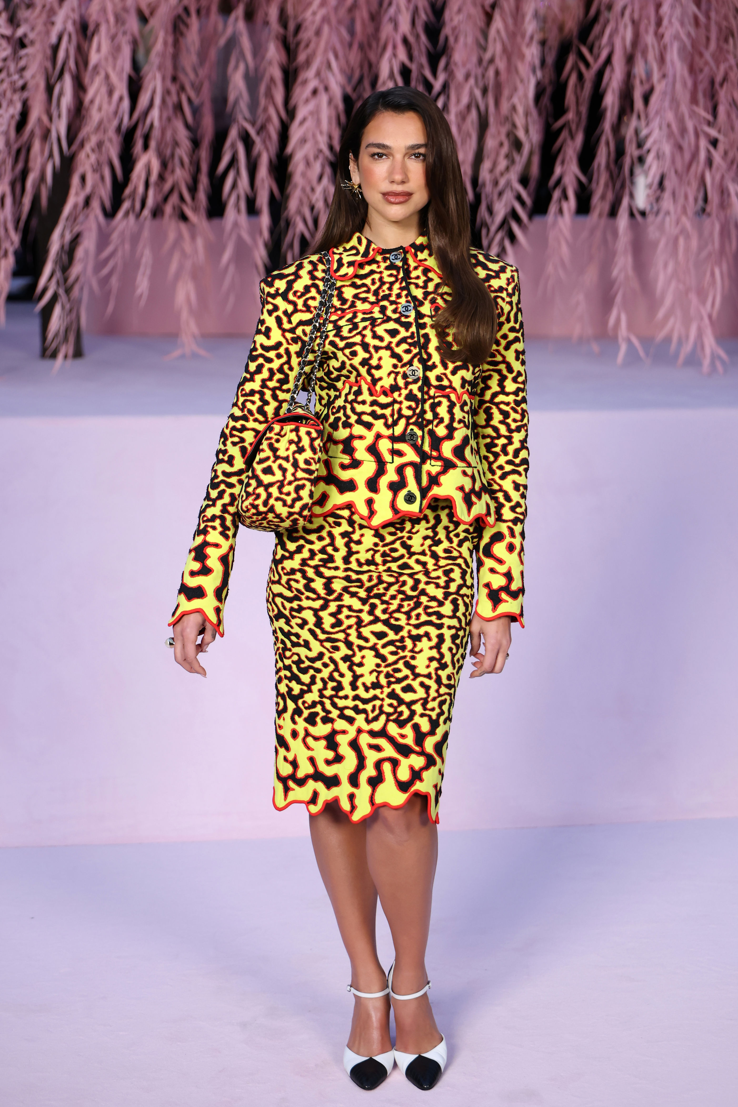 Dua Lipa sets Chanel's couture show ablaze in a fiery skirt set