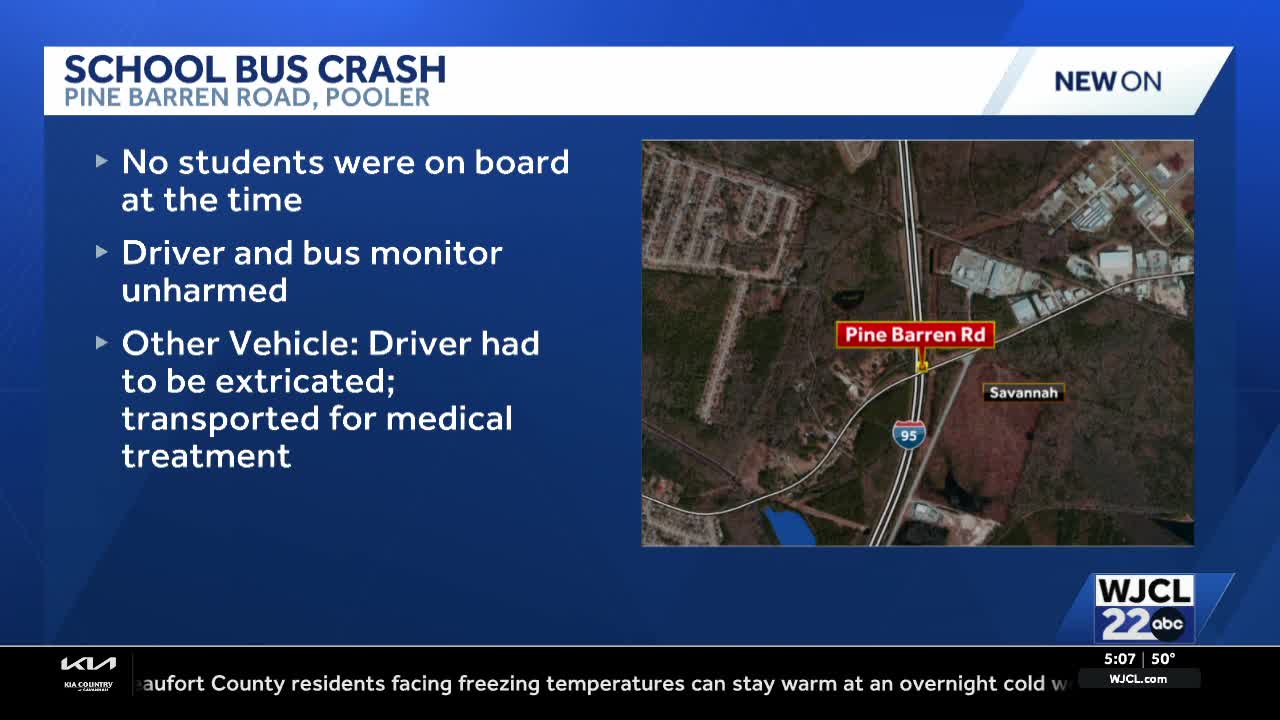 School bus involved in crash in Pooler