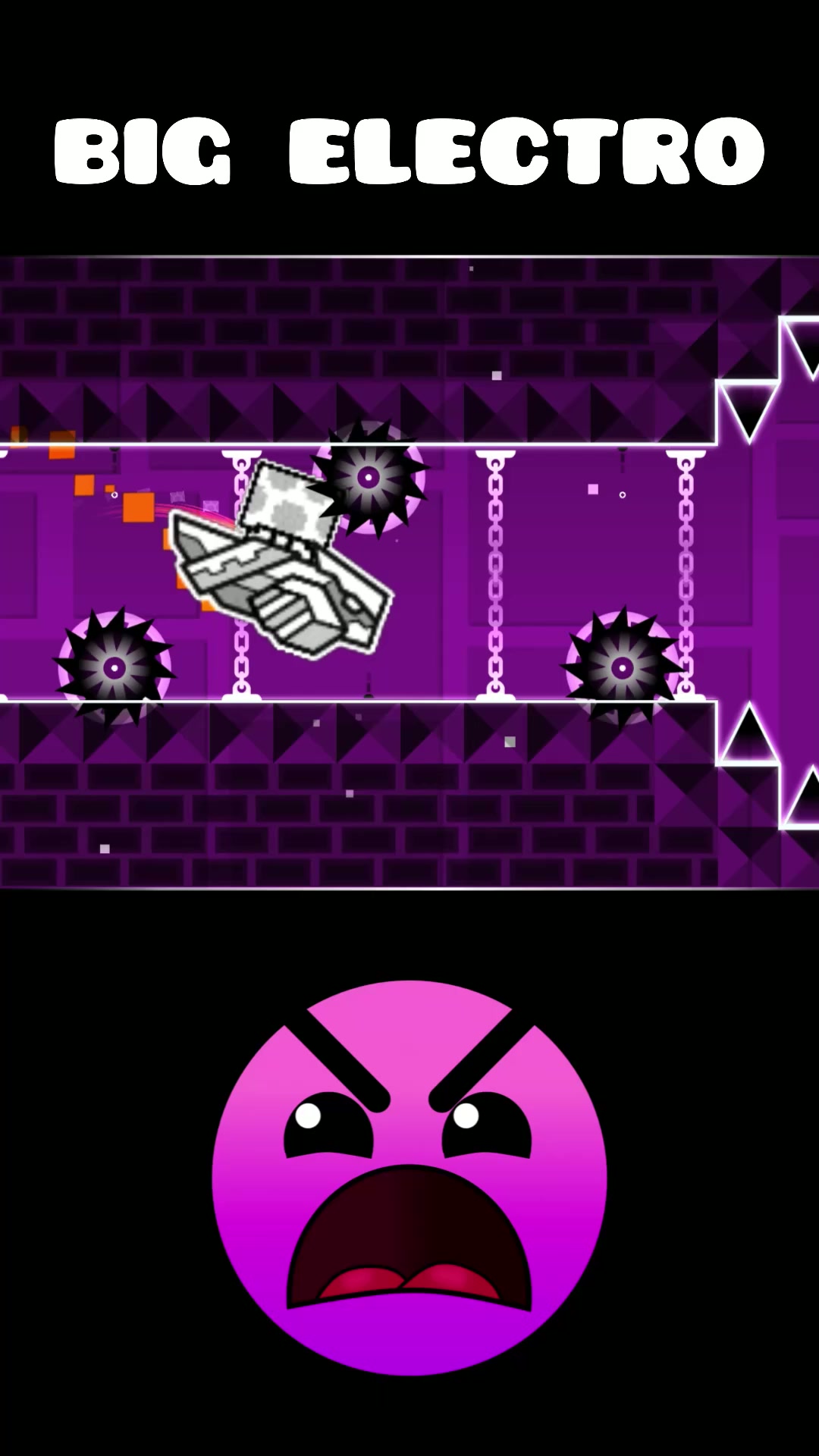 Beating BIG ELECTRO in Geometry Dash #geometrydash #gd #challenge