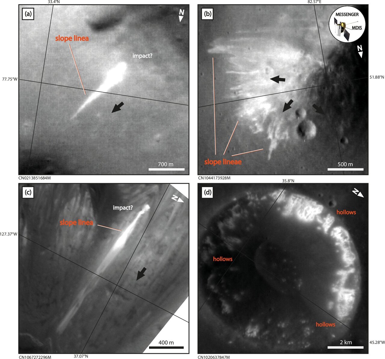 Streaks on Mercury show that it is not a 'dead planet'