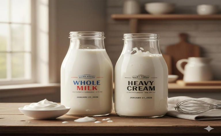 Whole milk vs. heavy cream: Which one is better for your health and ...
