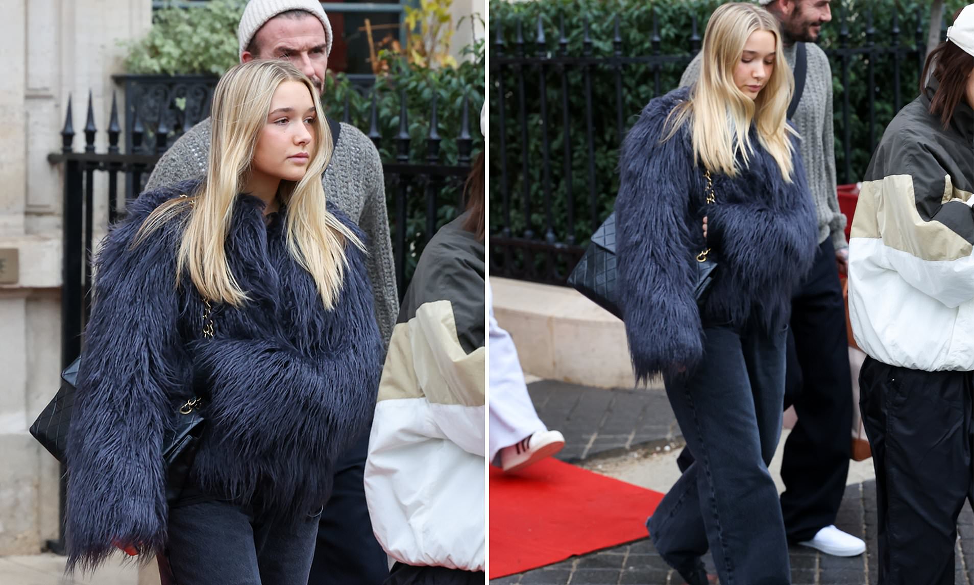 Harper Beckham, 14, looks stylish in Paris after Nicola Peltz's ...