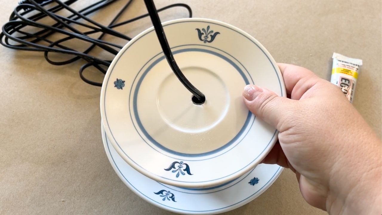 Drill a hole through a plate for this brilliant idea!