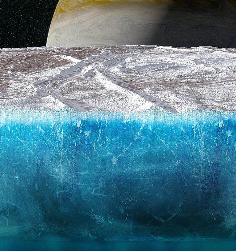 NASA's Juno measures thickness of Europa's ice shell