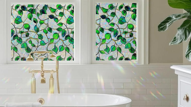 Not drapes, not blinds: The creative way to add privacy to bathroom windows