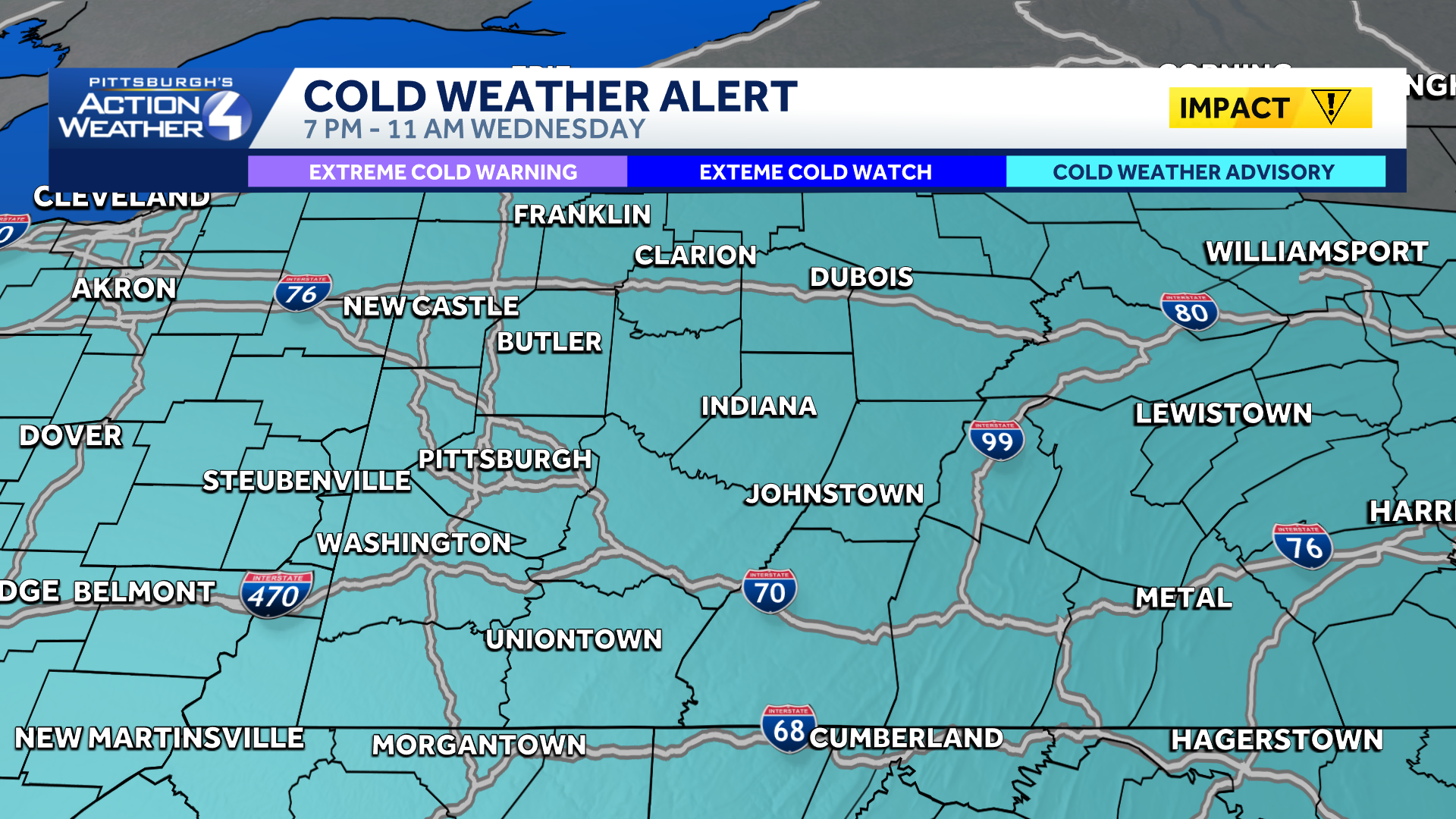 Impact Day Wednesday | Wind chills could drop as low -10 to -15